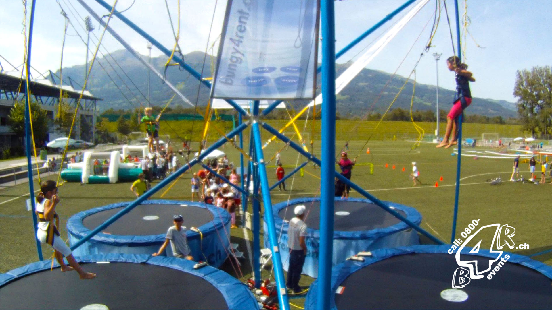 bungy4rent- Trampoline élastique- louer, location Suisse